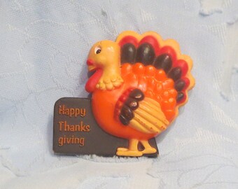 Vintage Napier Turkey Pin, Thanksgiving Brooch, Fall Jewelry, Turkey ...