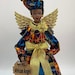 African Angel Tree Topper Handcrafted 14 1/2 Inch Angel With Ankara ...