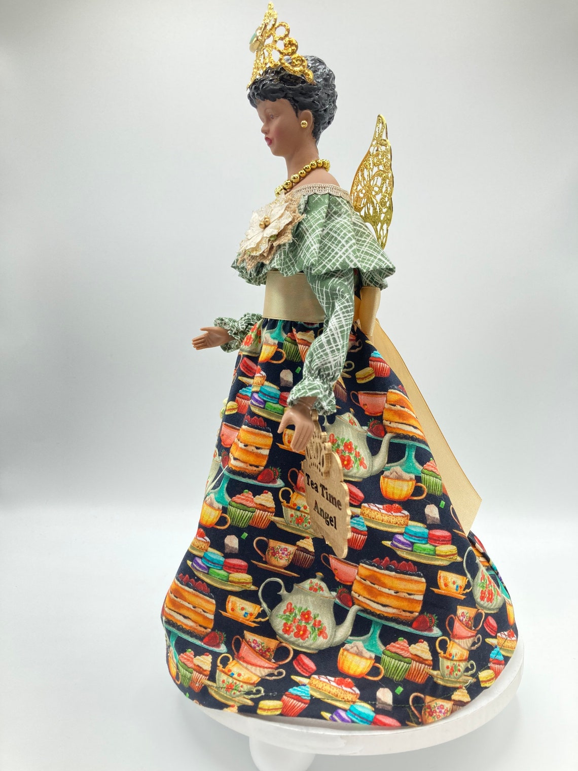 Black Angel Tree Topper Angel Tree Topper Christmas Angel | Etsy