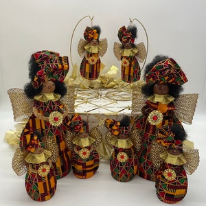 African American Christmas Tree Topper, Afrocentric Ornament, Holiday ...