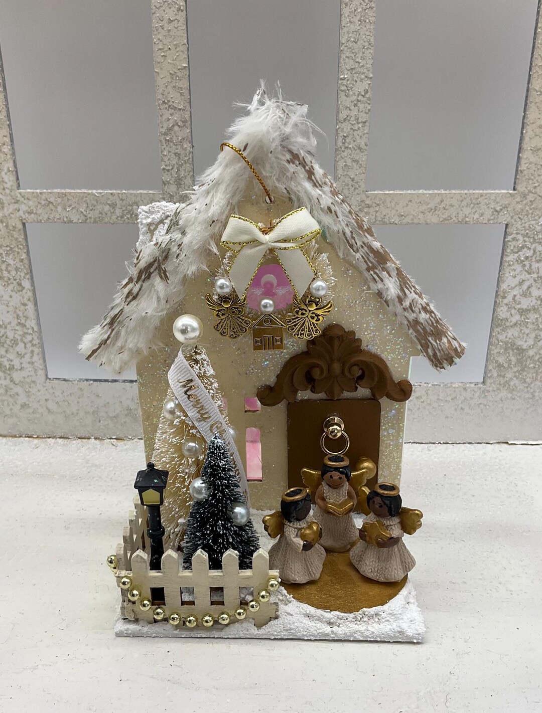 Angel House Ornament, Putz House, African American Angels - Etsy