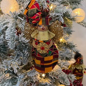 African American Christmas Tree Topper, Afrocentric Ornament, Holiday ...