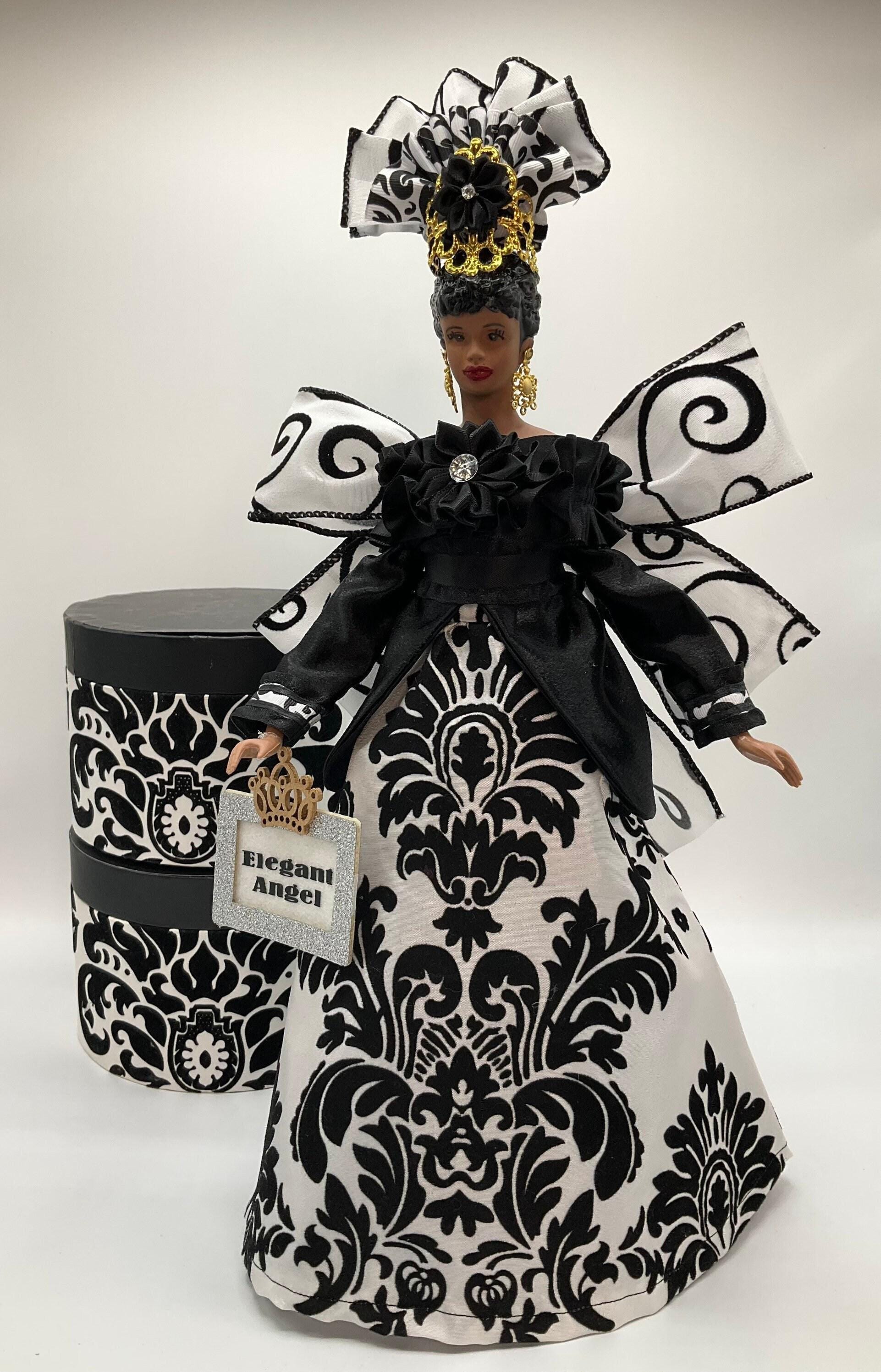White & Black Angel Tree Topper, African American Angel Treetopper ...
