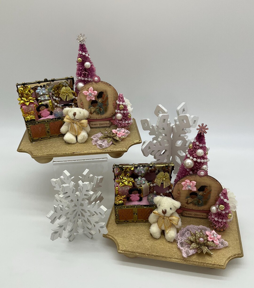 Vintage Inspired - Vignette Design Pink With Painted Children's Plaque ...