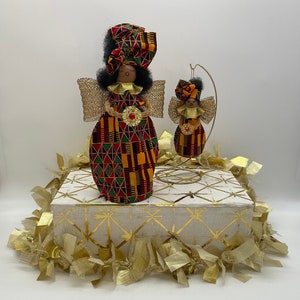 African American Christmas Tree Topper, Afrocentric Ornament, Holiday ...