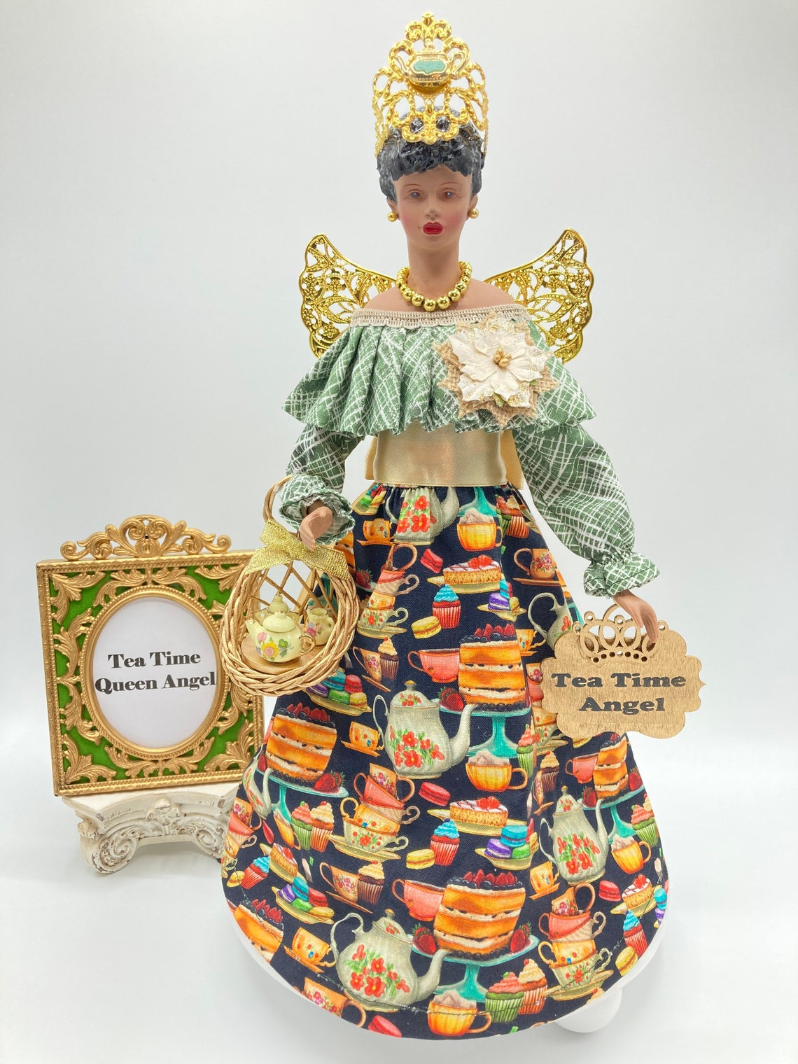 Black Angel Tree Topper Angel Tree Topper Christmas Angel | Etsy