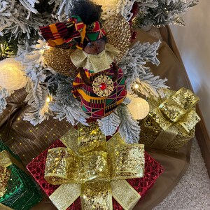 African American Christmas Tree Topper, Afrocentric Ornament, Holiday ...