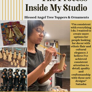 African American Christmas Tree Topper, Afrocentric Ornament, Holiday ...