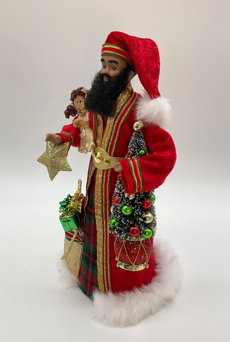 Black Santa Claus African American Santa Figurine Santa - Etsy