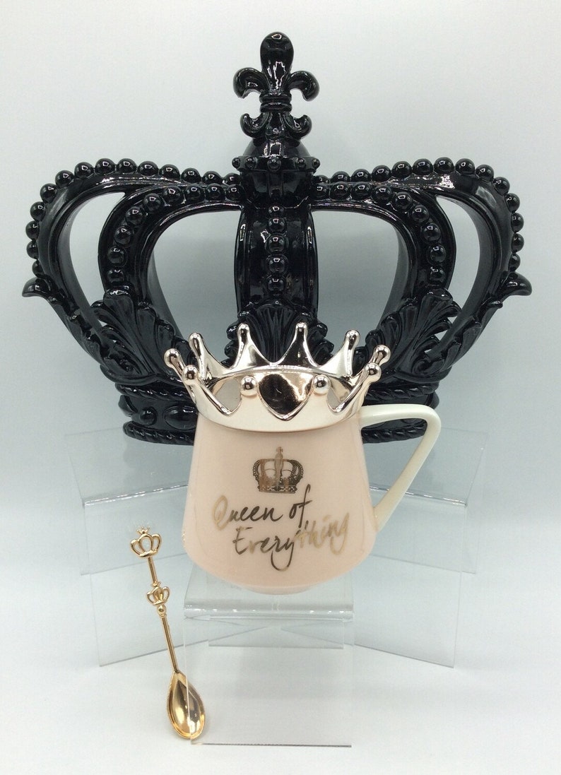 Queen of Everything Coffee Tea Gift Cup With Crown Spoon - Etsy