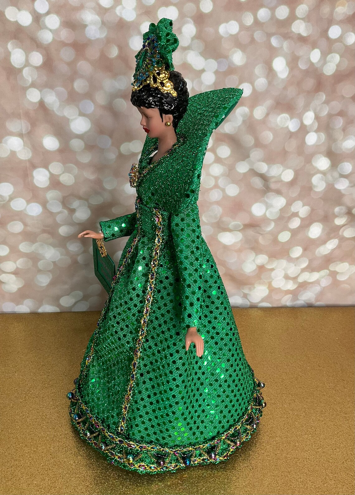 Emerald Green Angel Tree Topper African American Angel - Etsy