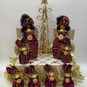 African American Christmas Tree Topper, Afrocentric Ornament, Holiday ...