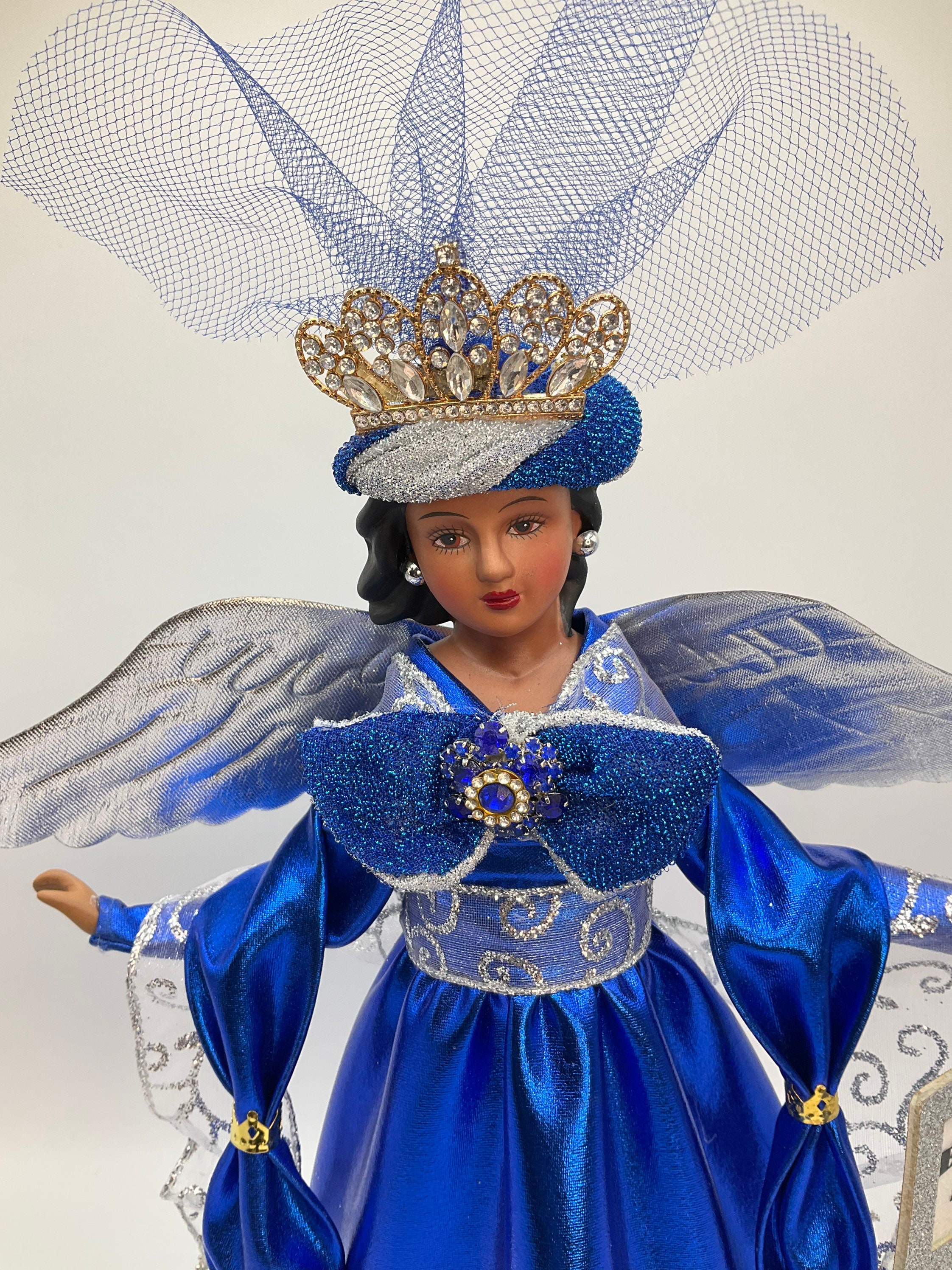 Elegant Angel Tree Topper, African American Angel Tree Topper, Gold ...
