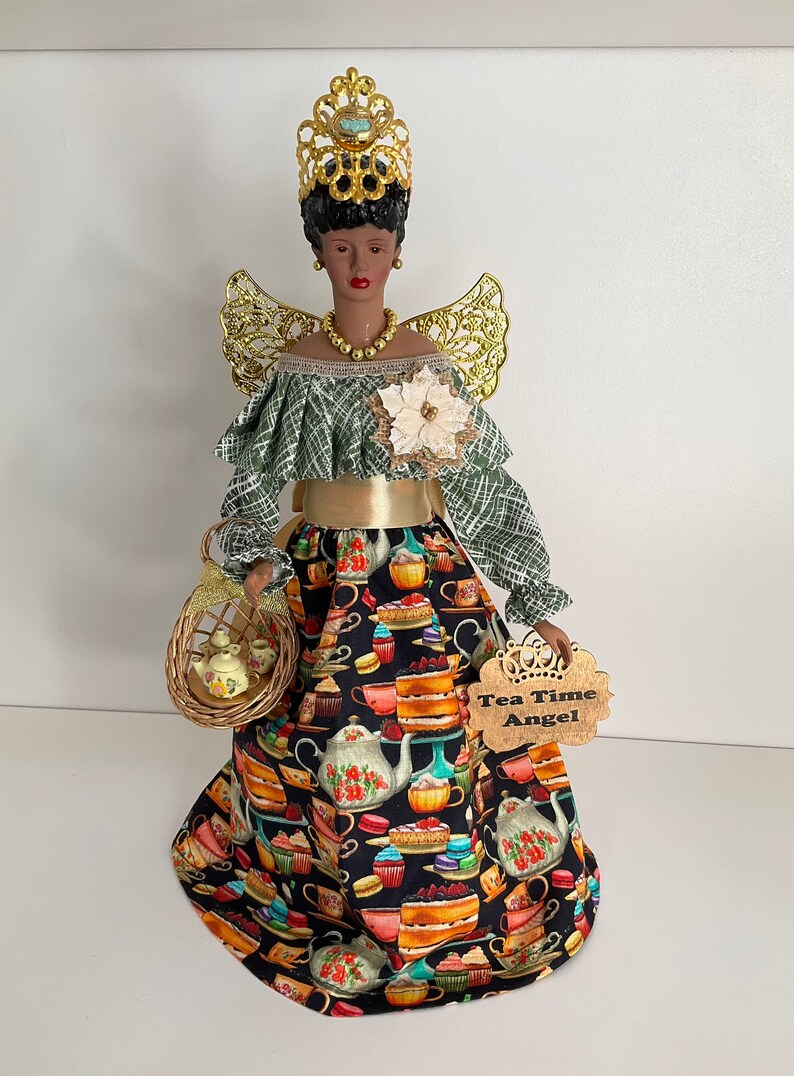 Black Angel Tree Topper Angel Tree Topper Christmas Angel - Etsy