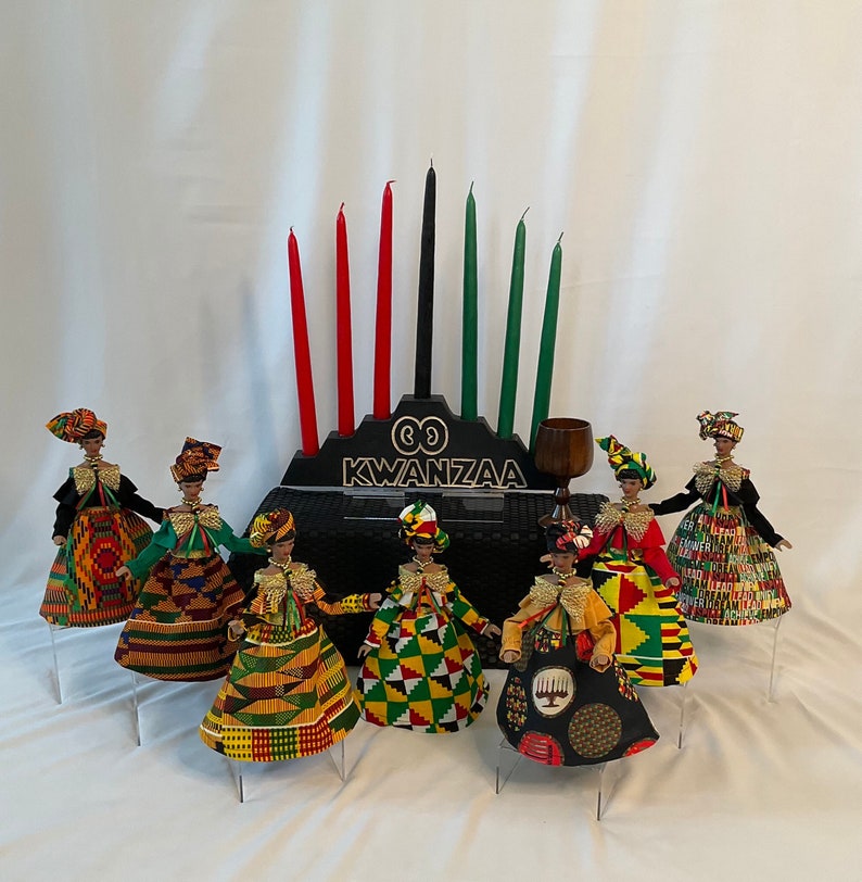 Kwanzaa Set of Seven Figurines for Tabletop and Holiday Celebration ...