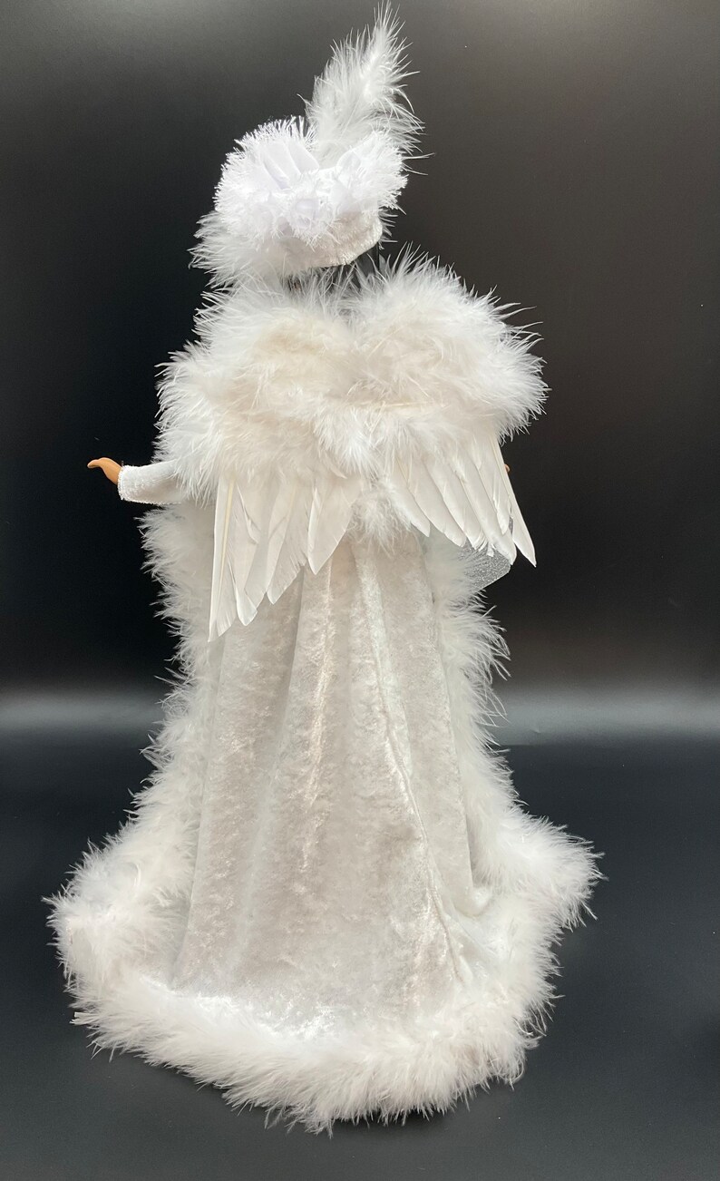 Winter White Angel Tree Topper, African American Angel Tree Topper ...