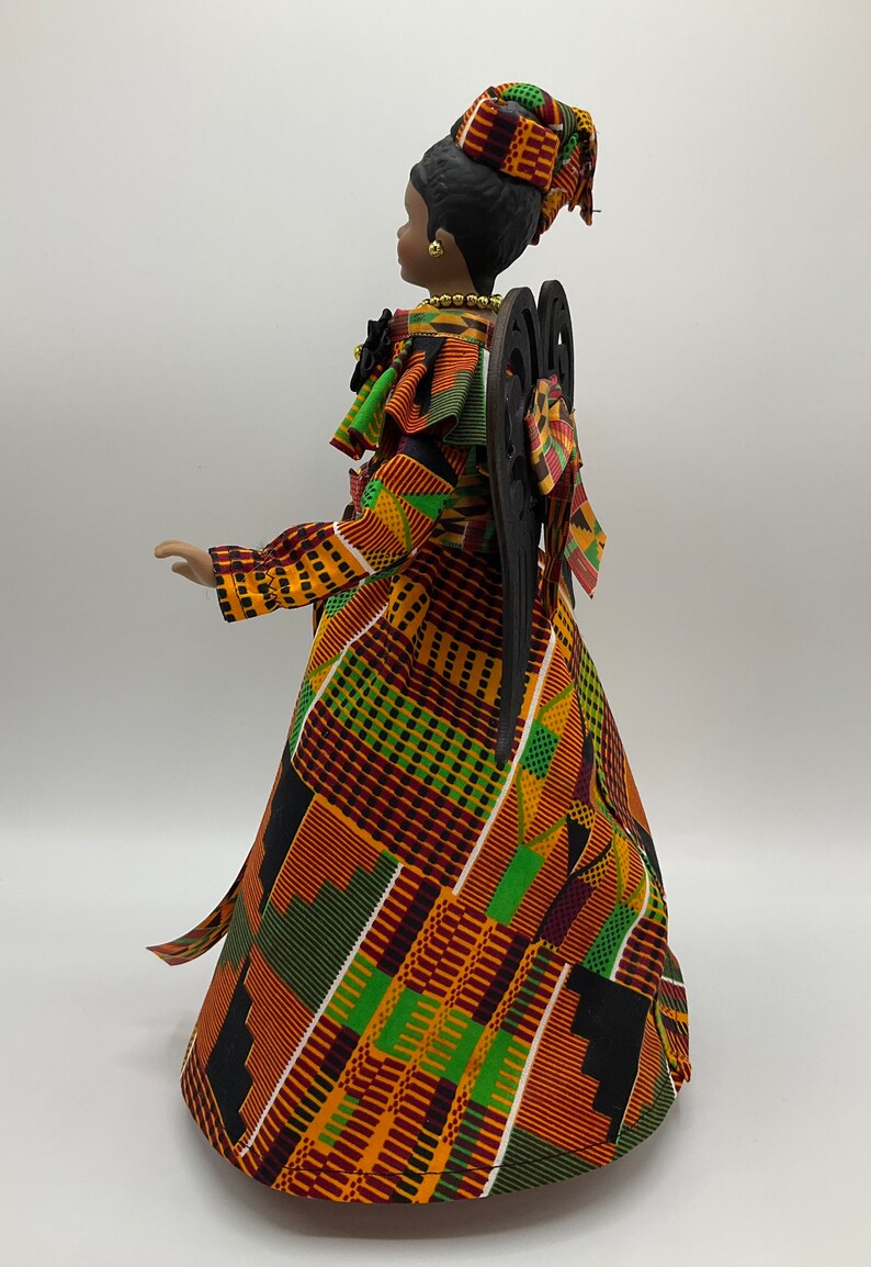 Afrocentric Angel Tree Topper African Kente Print Ethnic - Etsy
