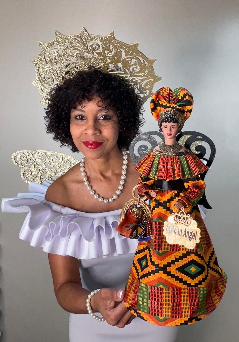 African Angel Tree Topper: Handcrafted Meaningful Holiday - Etsy