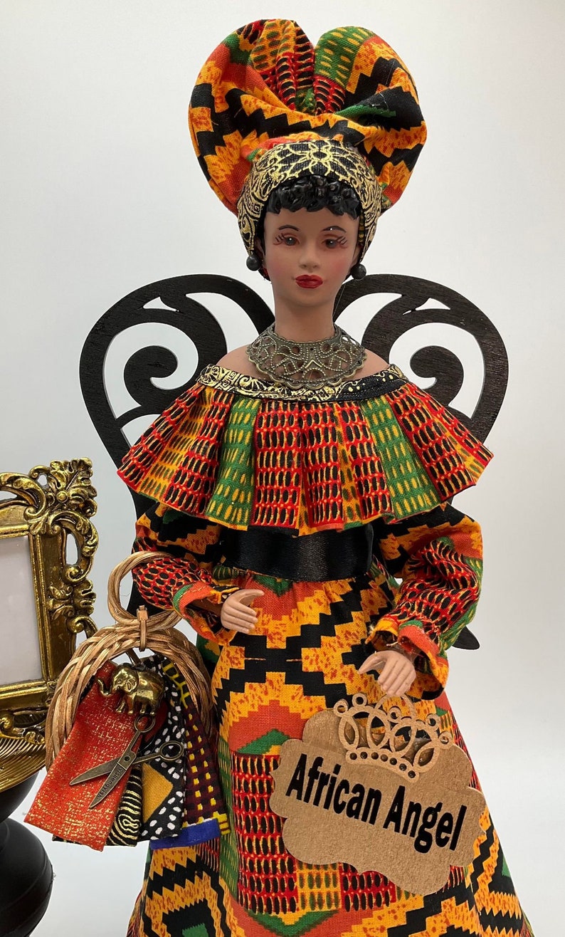 African Angel Tree Topper: Handcrafted Meaningful Holiday - Etsy