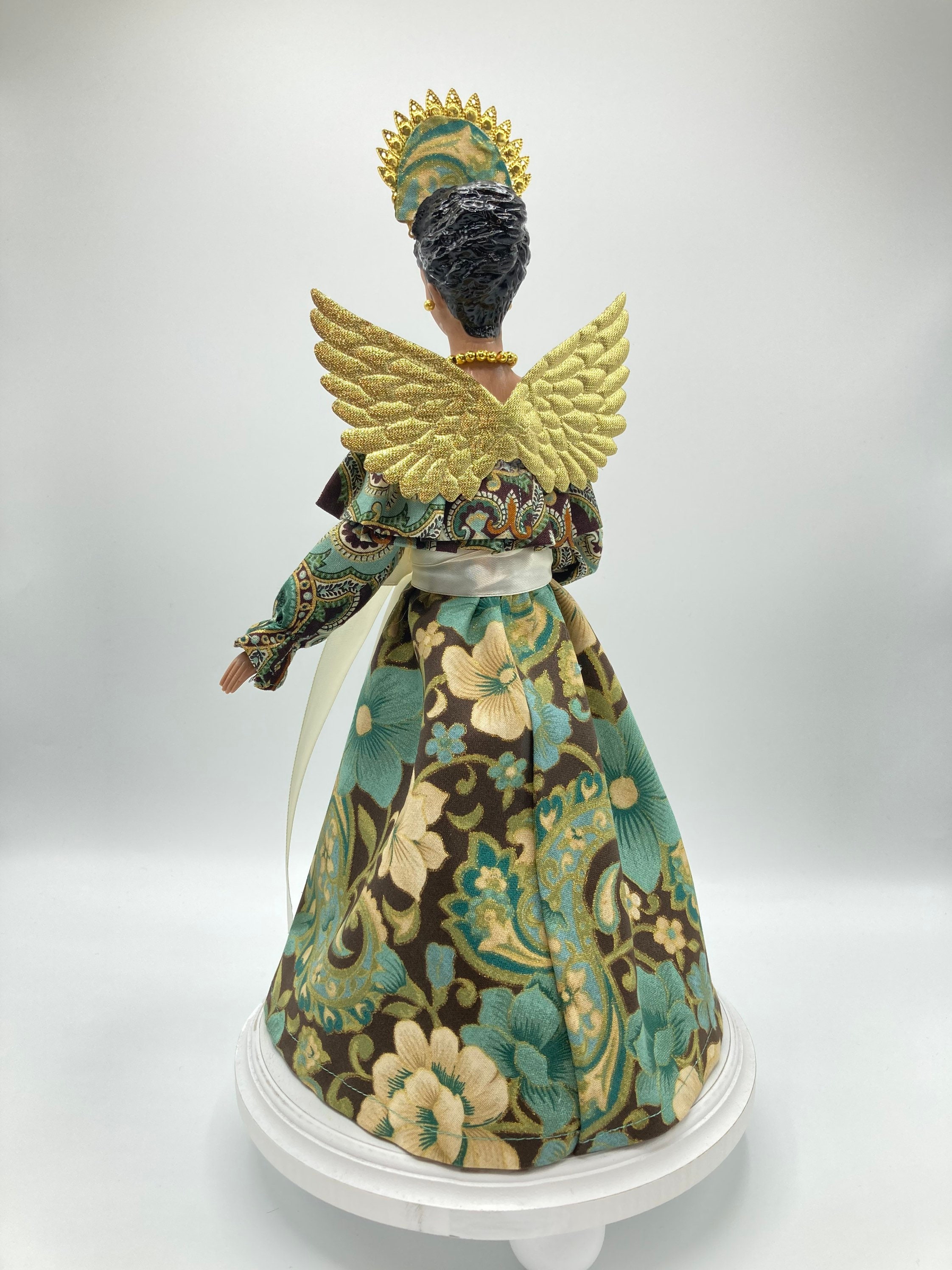 Hand-crafted Black Angel Tree Topper: Pride and Beauty for the Holidays ...