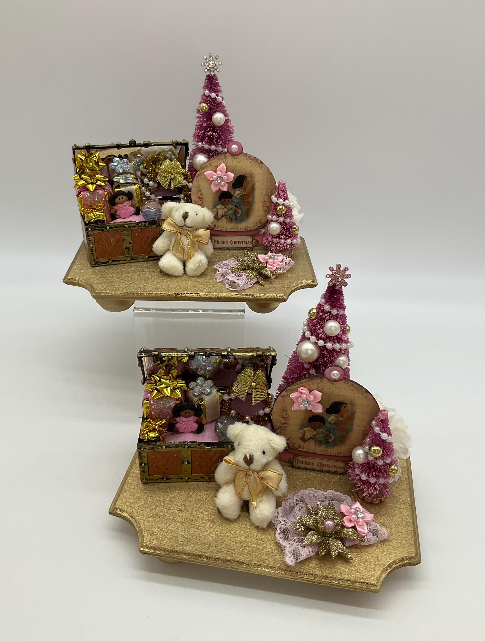 Vintage Inspired - Vignette Design Pink With Painted Children's Plaque ...