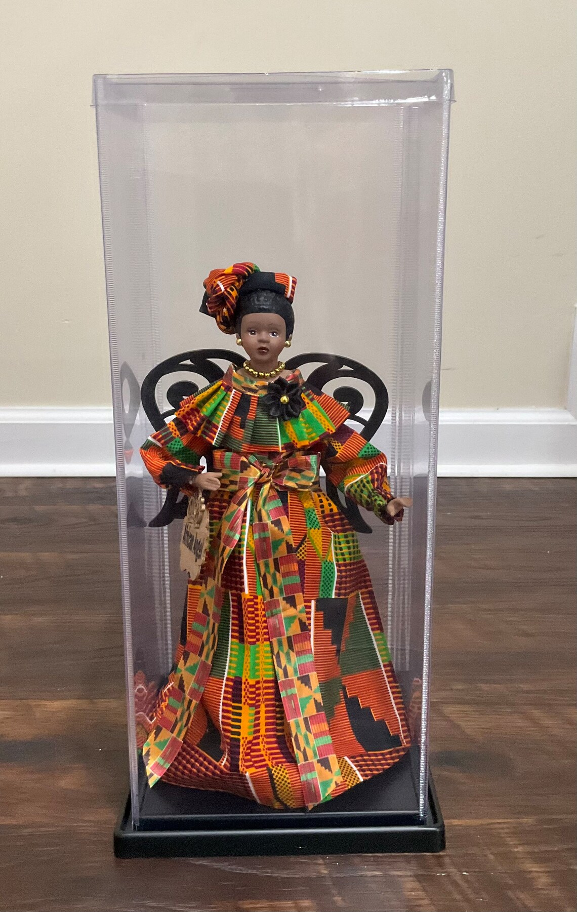 Afrocentric Angel Tree Topper African Kente Print Ethnic - Etsy