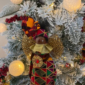 African American Christmas Tree Topper, Afrocentric Ornament, Holiday ...