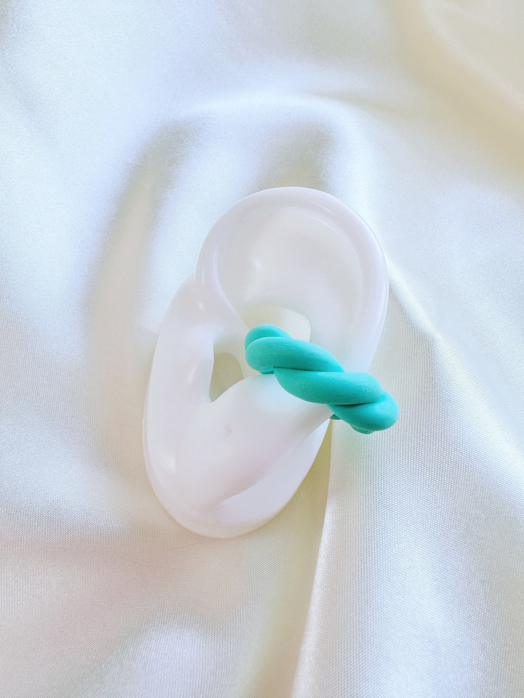 Polymer Clay Ear Cuffs - No Piercing Needed - Colorful Ear Cuff - Conch ...