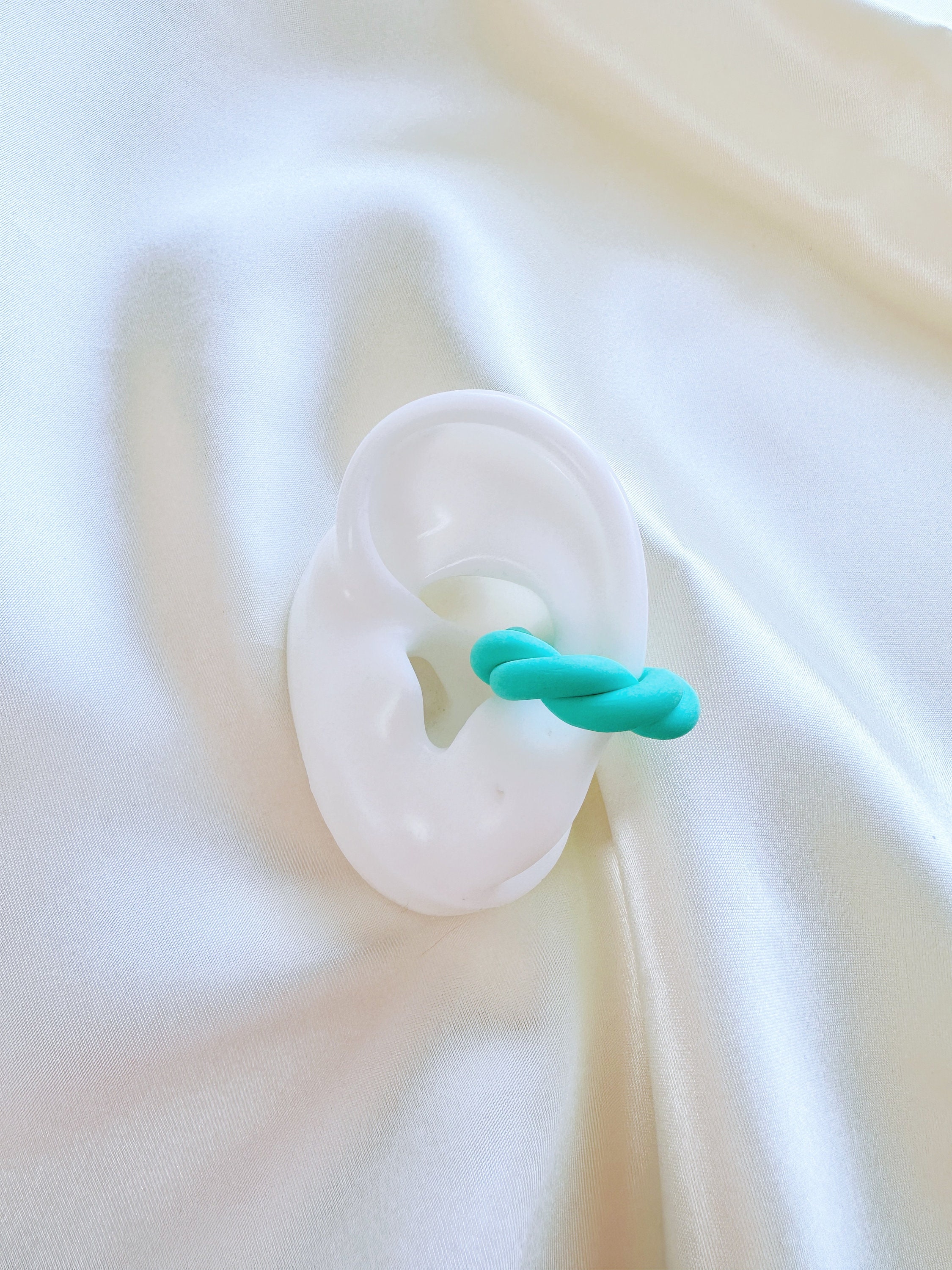 Polymer Clay Ear Cuffs No Piercing Needed Colorful Ear Cuff Conch Ear ...