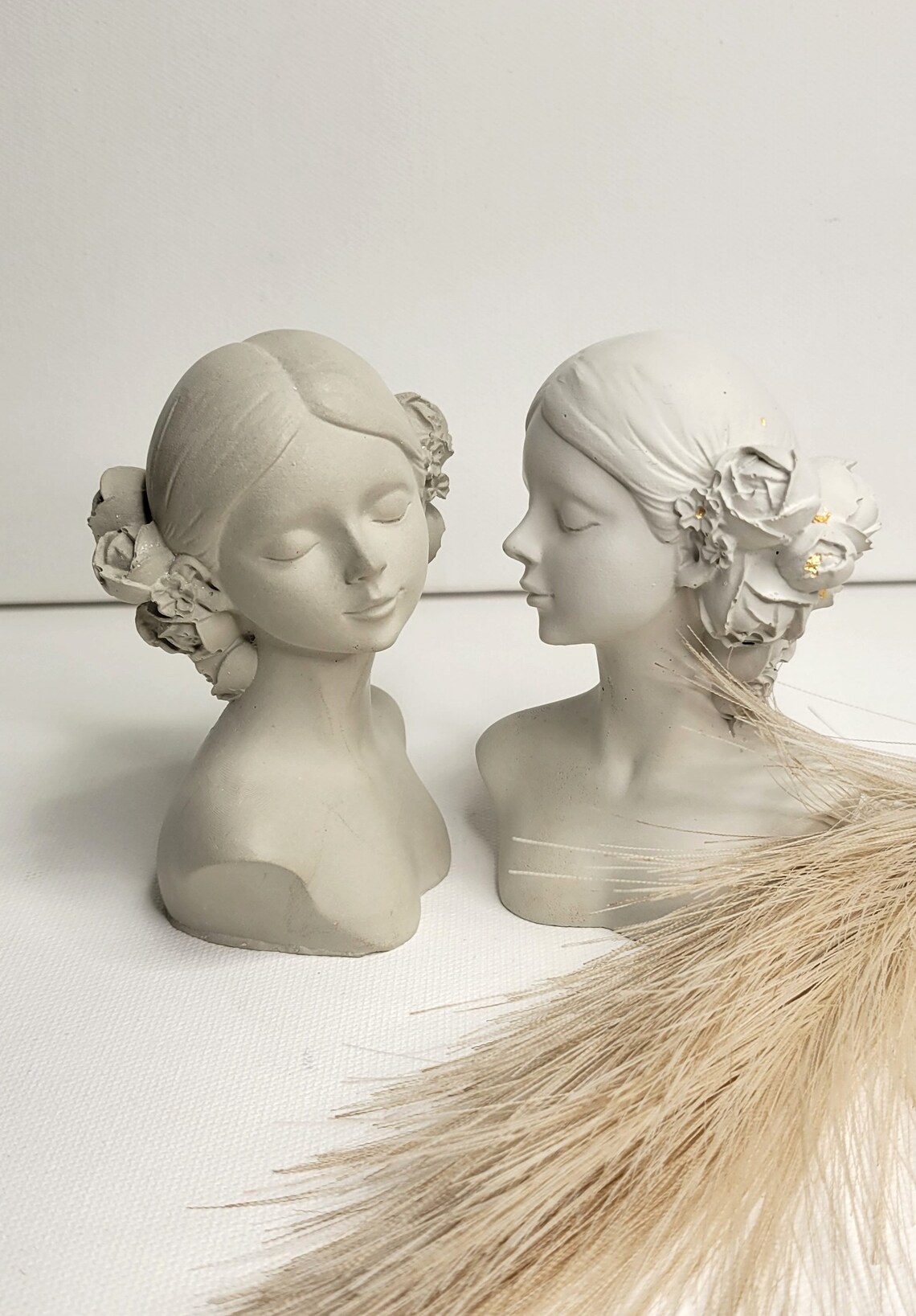 Concrete Woman Statue Bust: Handmade Boho Decor - Etsy