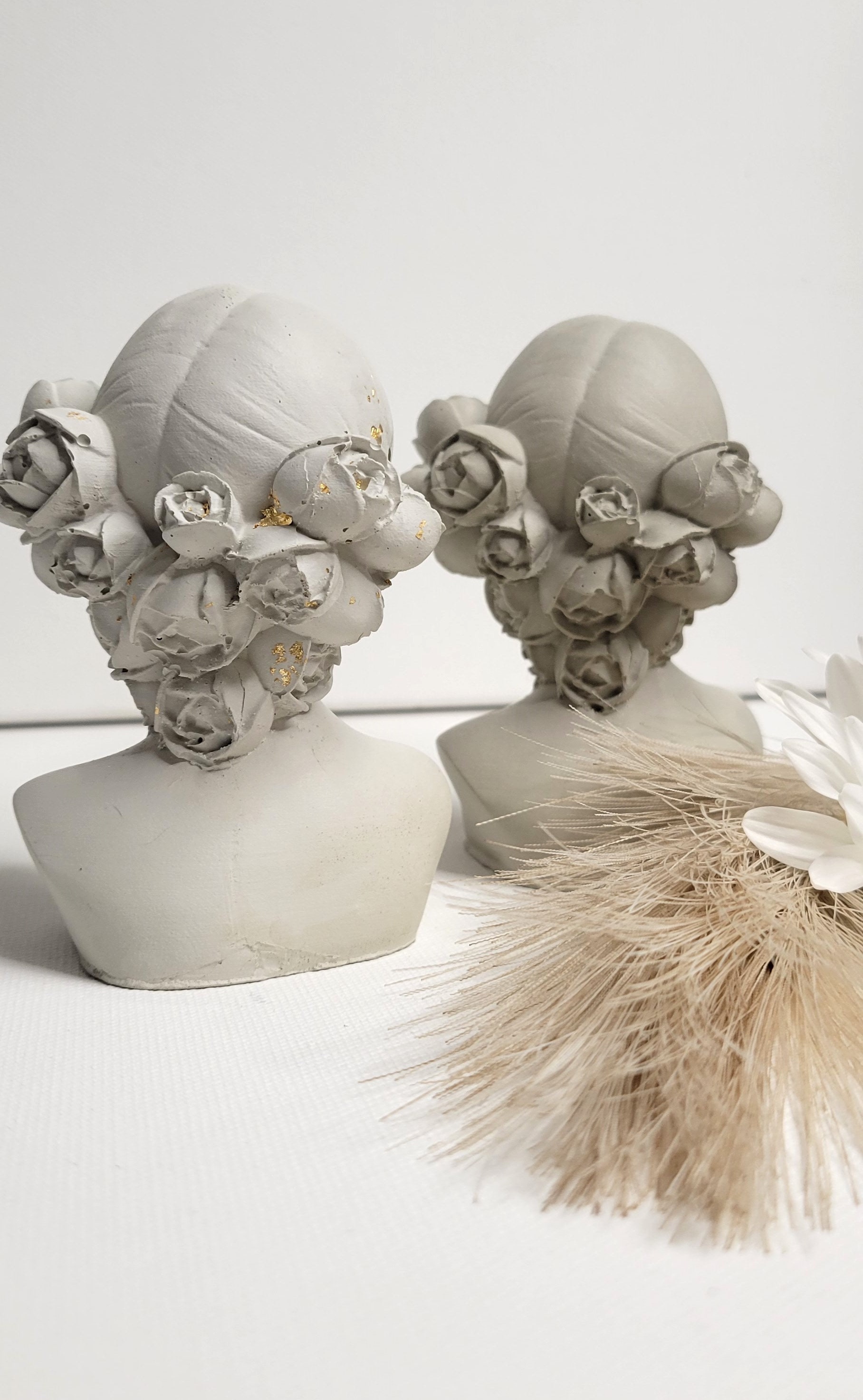 Concrete Woman Statue Bust: Handmade Boho Decor - Etsy