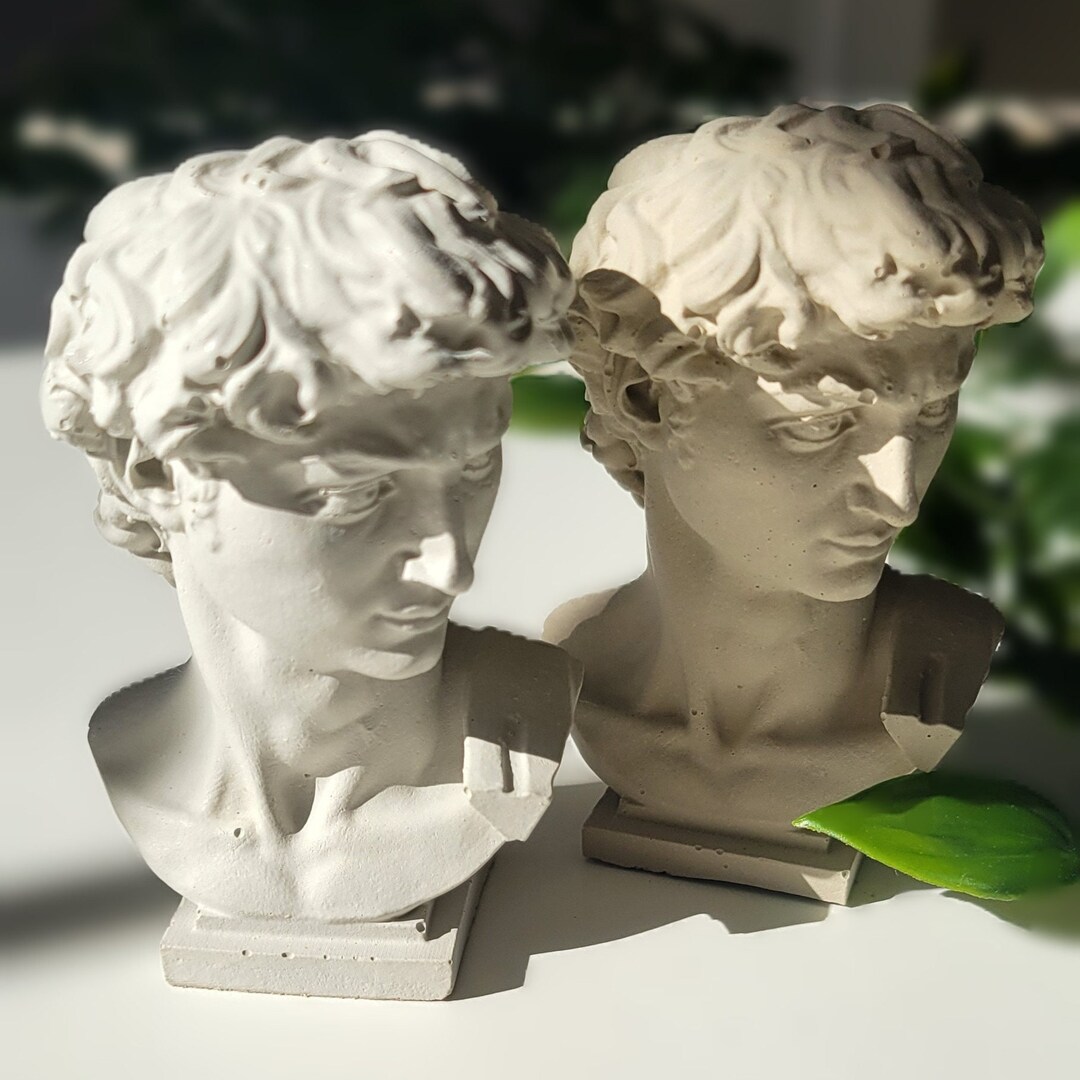 Concrete Statue, Man Statue, Bookshelf Decor, Concrete Decor, Mantel ...