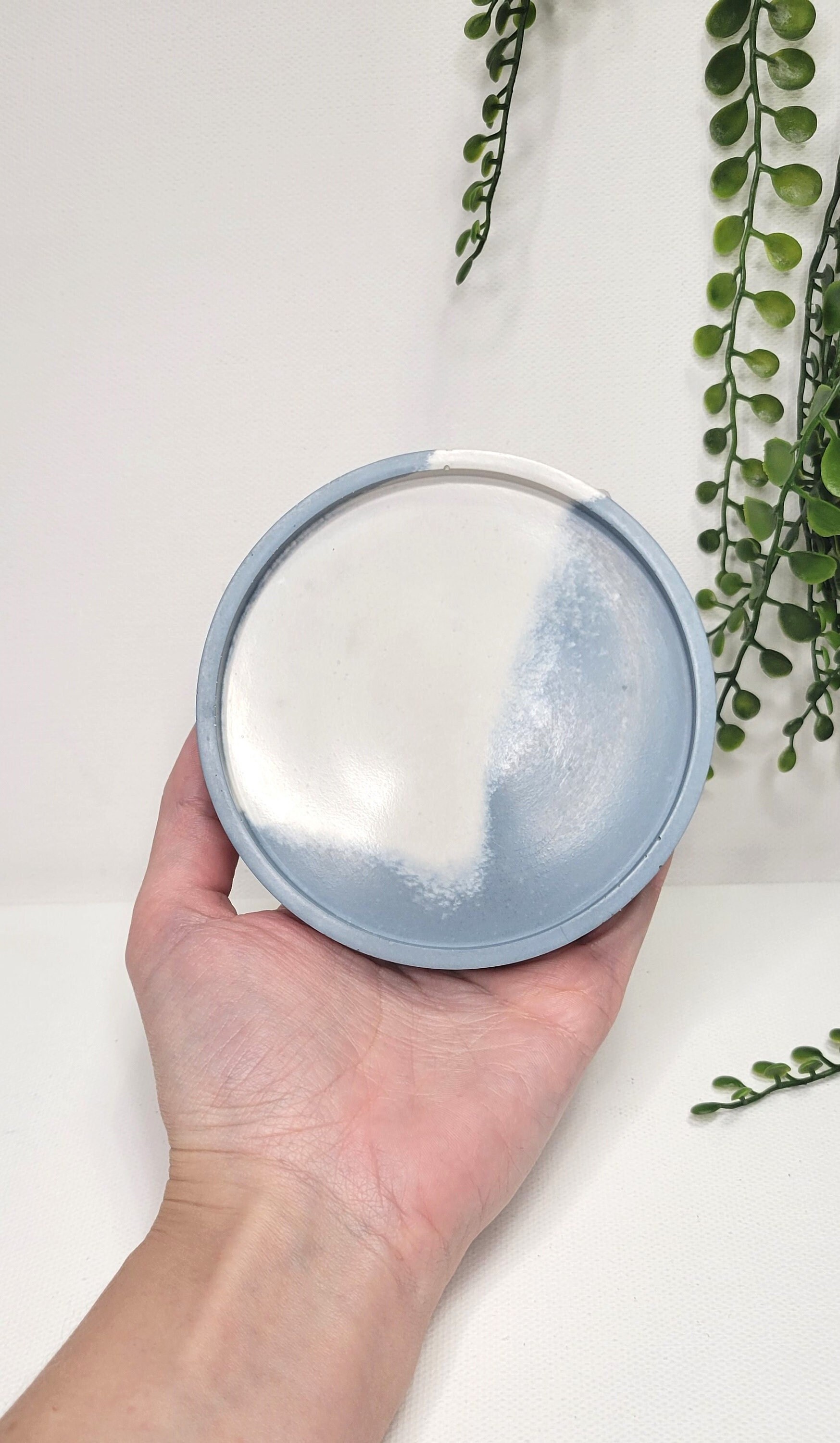 Coastal Coasters, Blue and White Coasters, Concrete Coaster, Decor ...