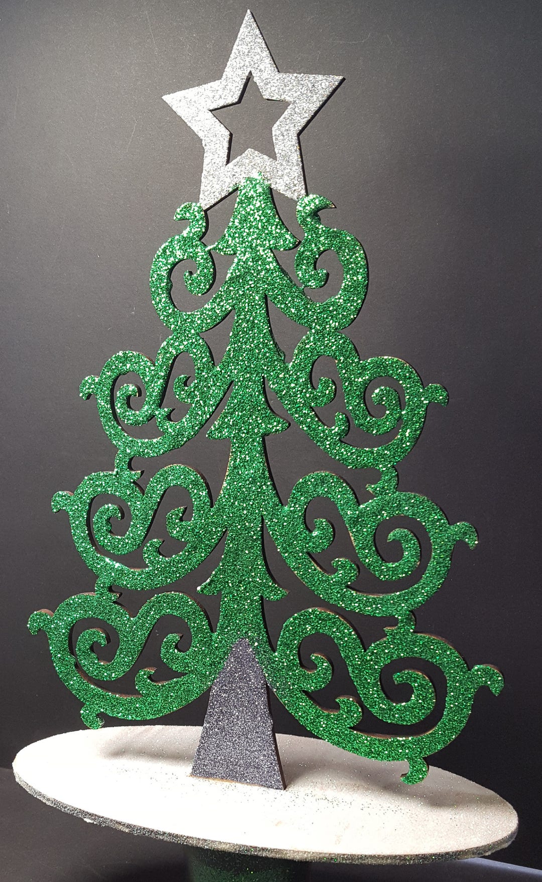 Árbol de Navidad MDF modelo de forma artesanal decoración de árbol de ...