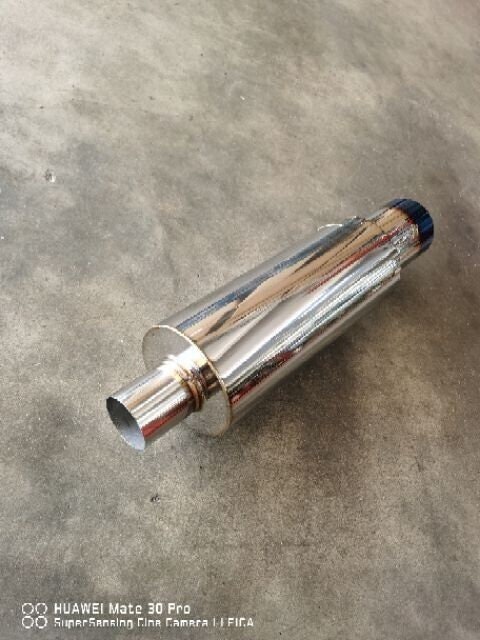 New HKS Car Truck 4x4 Lorry Titanium Blue EXHAUST MUFFLER Inlet 3 ...