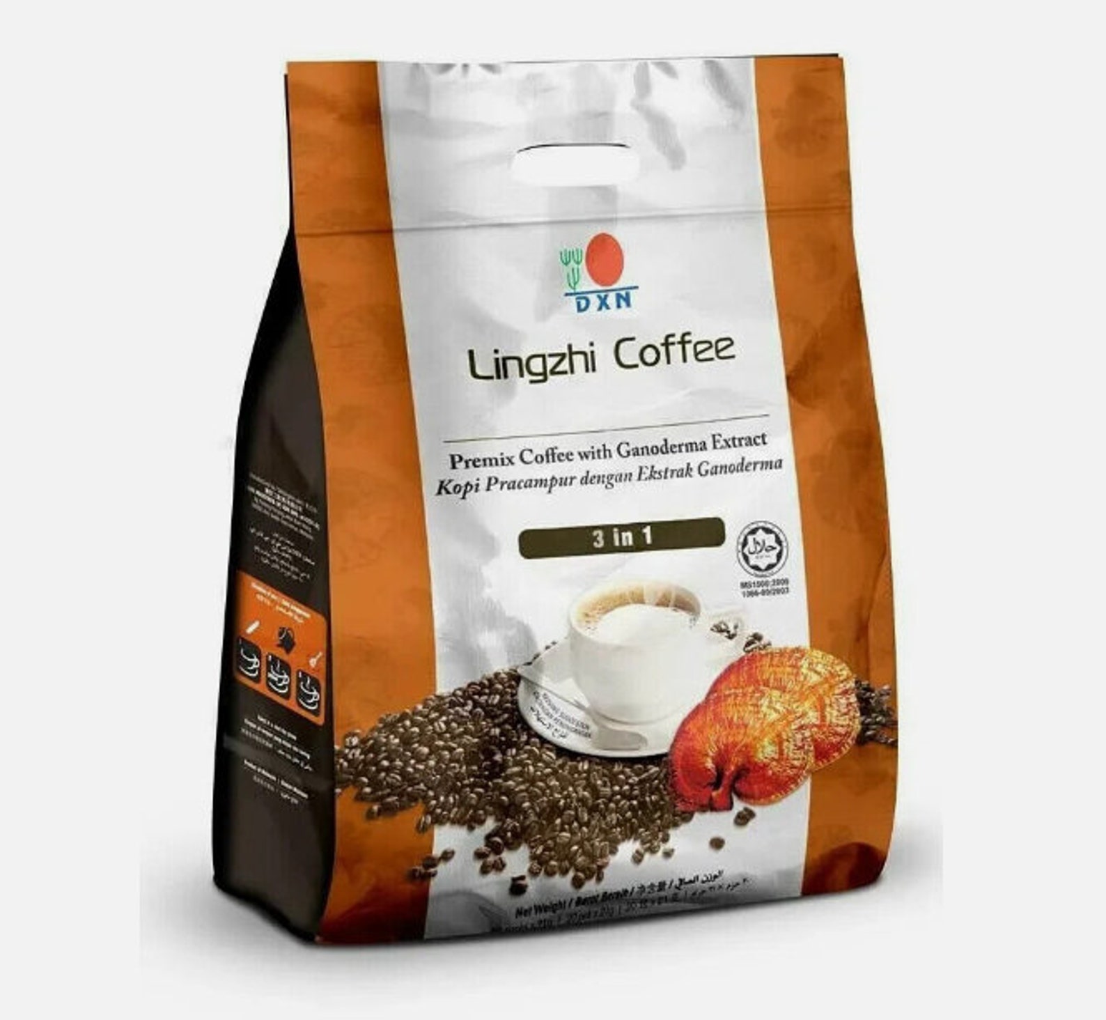 10 Packs DXN Lingzhi Coffee 3 in 1 Ganoderma Reishi Instant Classic ...