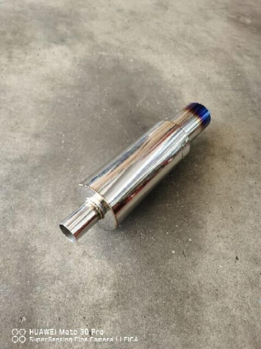 New HKS Car Truck 4x4 Lorry Titanium Blue EXHAUST MUFFLER Inlet 3 ...