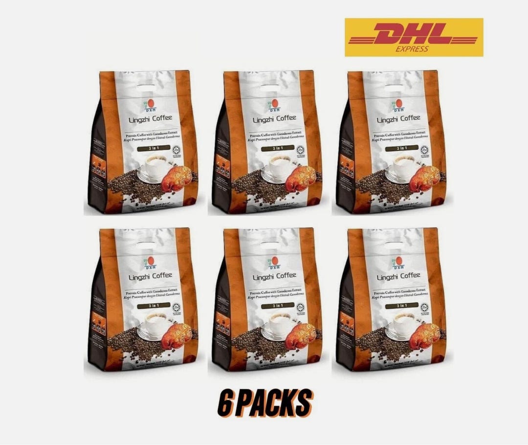 6 Packs DXN Ganoderma Lingzhi Coffee 3 in 1 20 Sachets Fast Shipping by ...