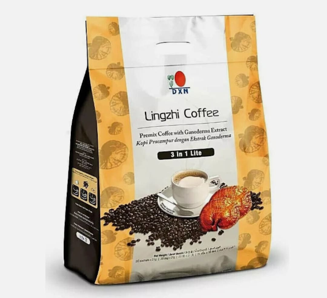 10 Packs DXN Lingzhi Coffee 3 in 1 LITE Ganoderma Reishi Smooth Creamy ...