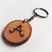 Initial Keyring, Log Slice, Rustic Wedding Favours , Rustic Bridal ...
