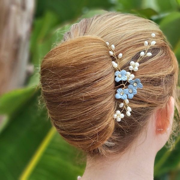 Blue Hair Flower - Etsy