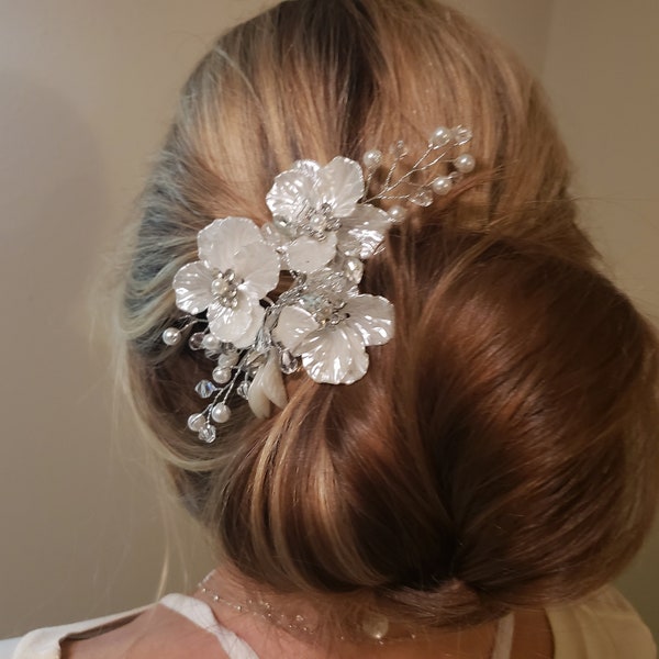 White Hair Accessory - Etsy