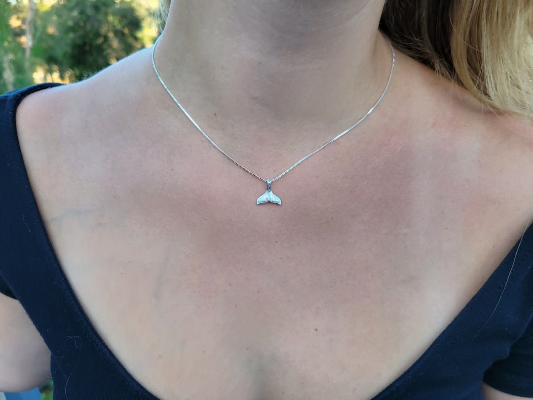 Silver Mermaid Tail Choker Summer Jewelry Tiny Ocean Necklace 925 ...