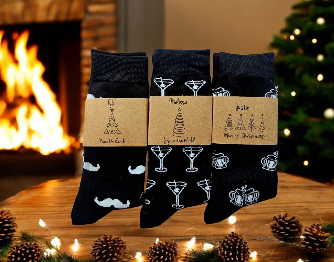 Personalized Christmas Socks Funny Gift Socks Bamboo Socks Stocking ...