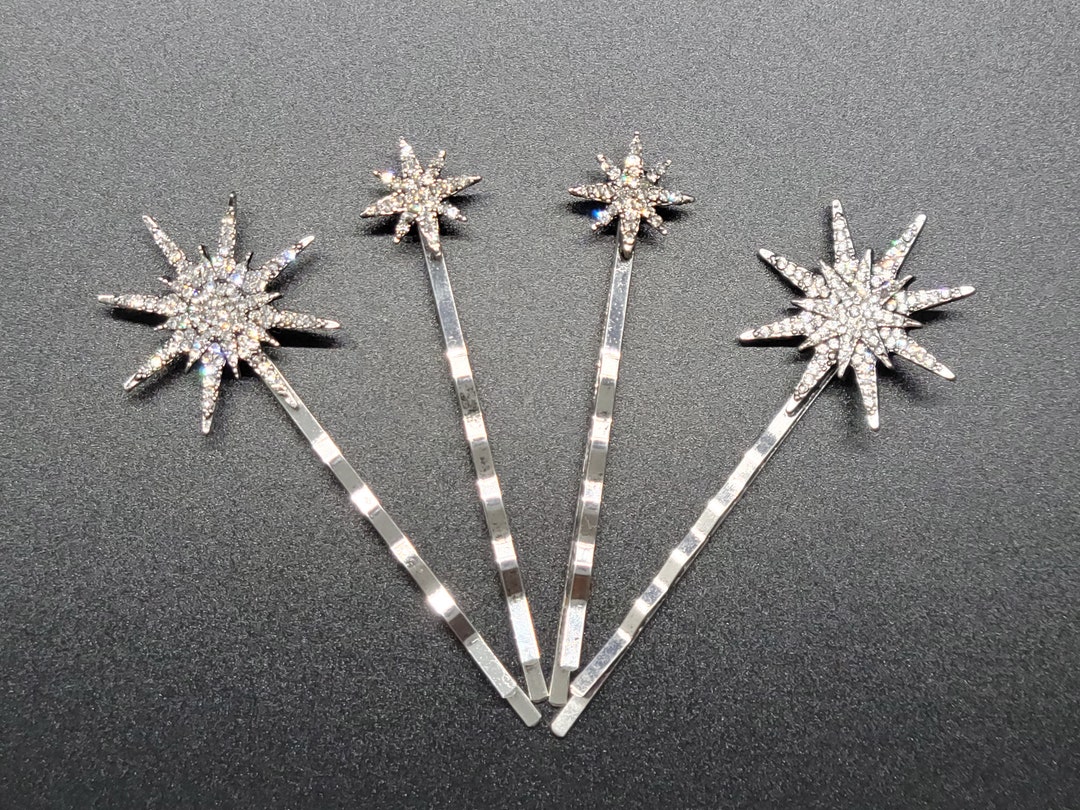 Star Hair Pin Moon Hair Clip Bridal Hair Pin Celestial Hair Jewelry ...