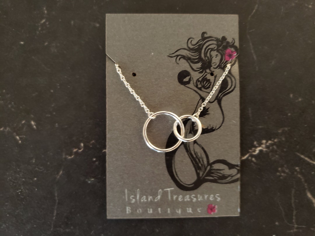 Interlocking Circle Necklace for Women, Infinity Bracelet Sterling ...