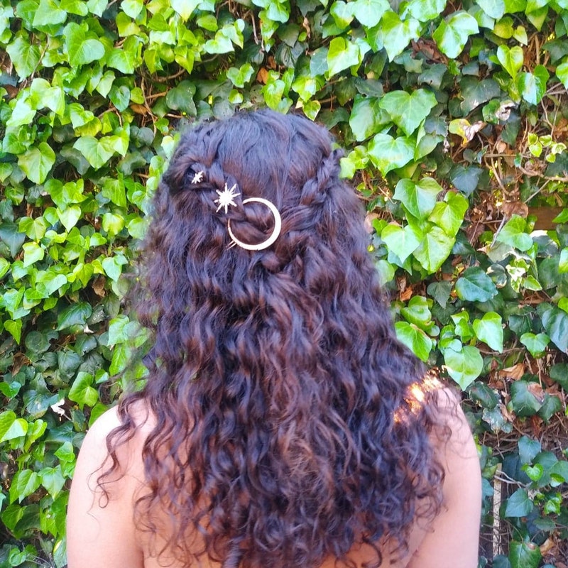 Moon Hair Pin - Etsy