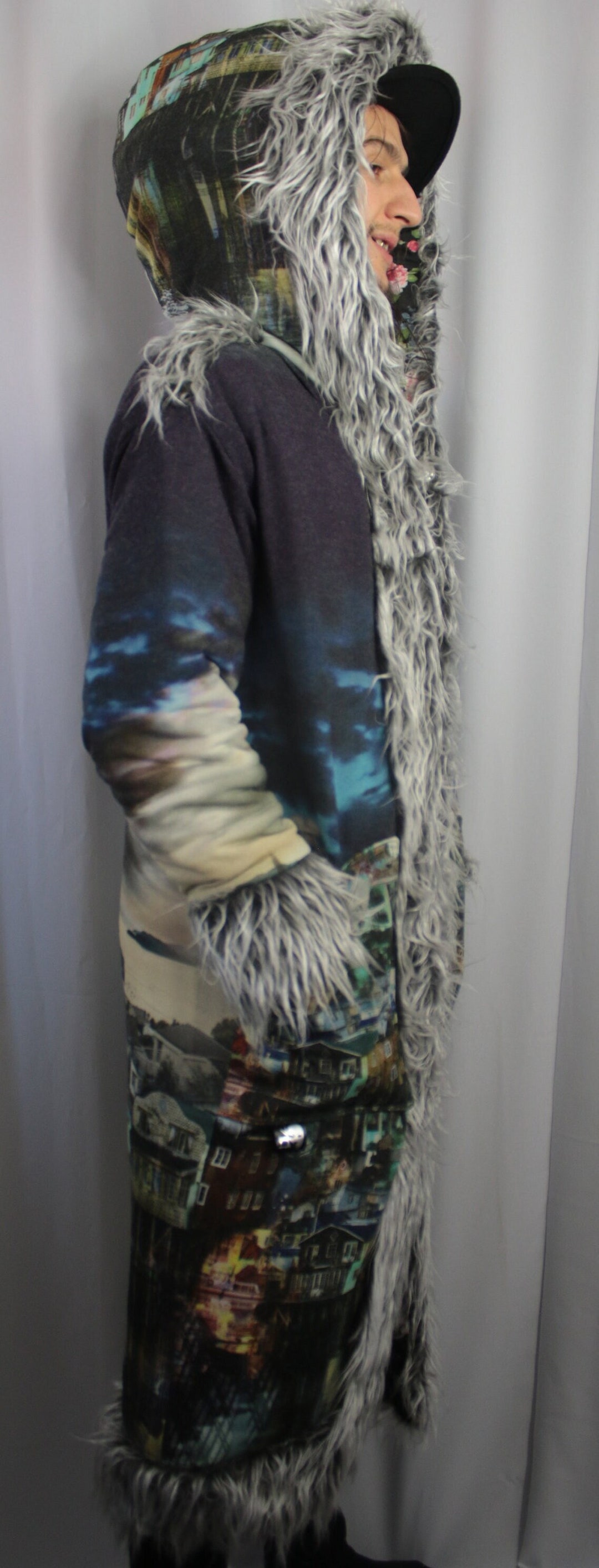 Long Xxl Coat/duster Pimp Jacket/long Bomber Jacket/festival Clothing ...