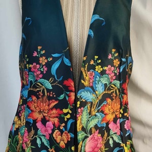 Reversible Waistcoat/women's Flower Waistcoat/double Sided Vest/spring ...