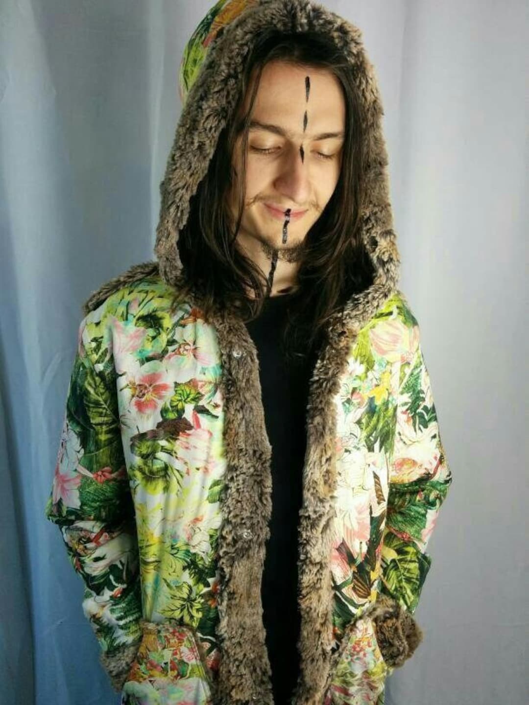 Aloha Pimp Coat/faux Fur Pockets/unisex Fashion/long Bomber Jacket ...